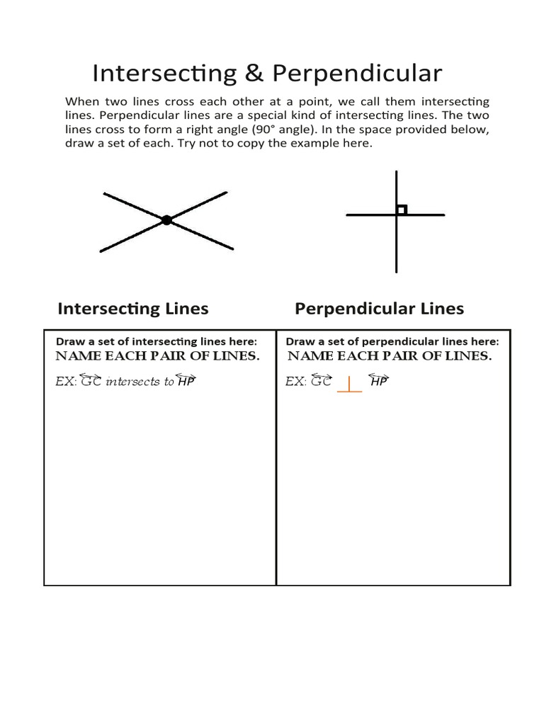 Draw Parallel-Intersecting and Perpendicular Line | PDF