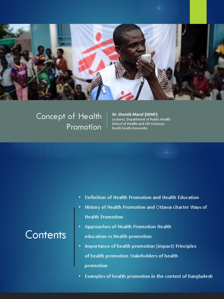 PBH101 - Lecture 3 - Concept of Health Promotion - SKMF - 2023 PDF ...