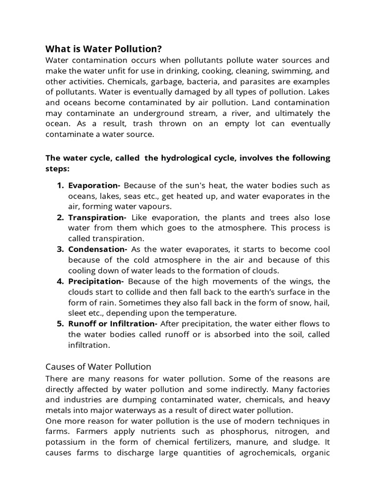 What Is Water Pollution | PDF | Water Pollution | Water