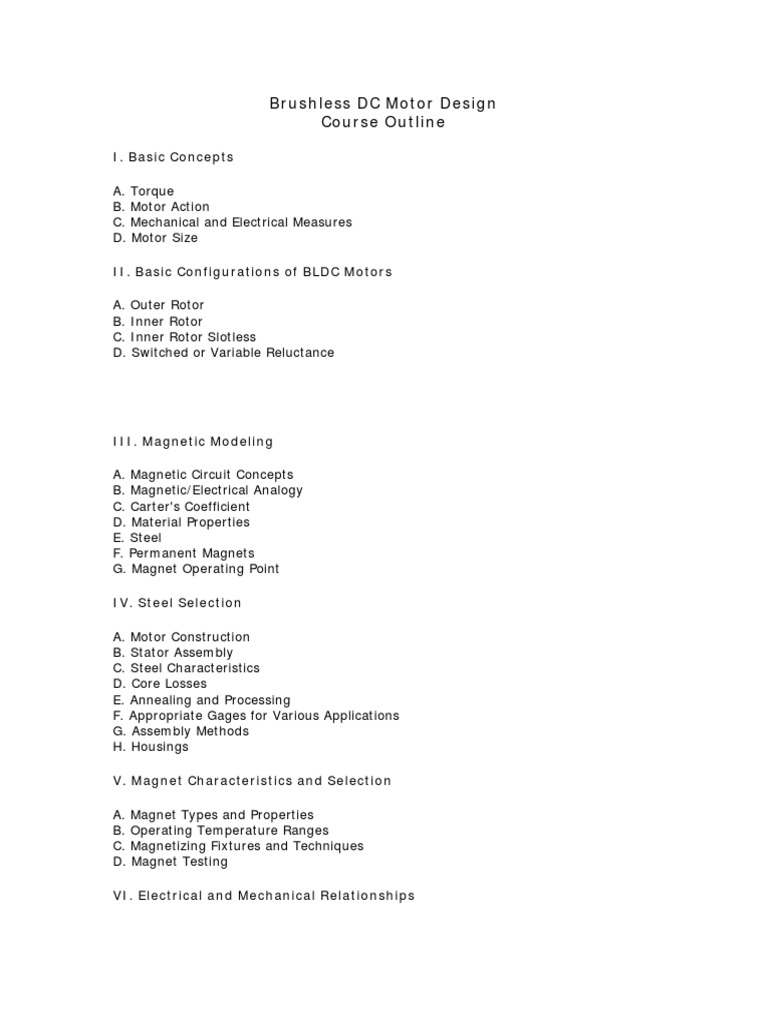 Brushless DC Motor Design PDF | PDF | Electric Motor | Mechanical Engineering
