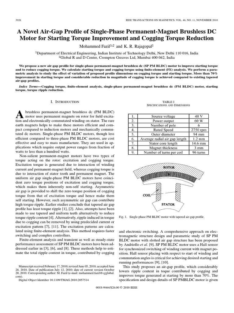 A Novel Air-Gap Profile of Single-Phase Permanent-Magnet Brushless DC ...