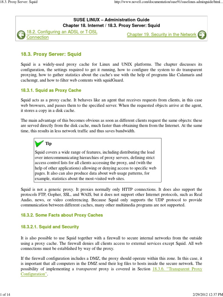 Squid Proxy | PDF | Proxy Server | Networking Squid Proxy | PDF | Proxy Server | Networking