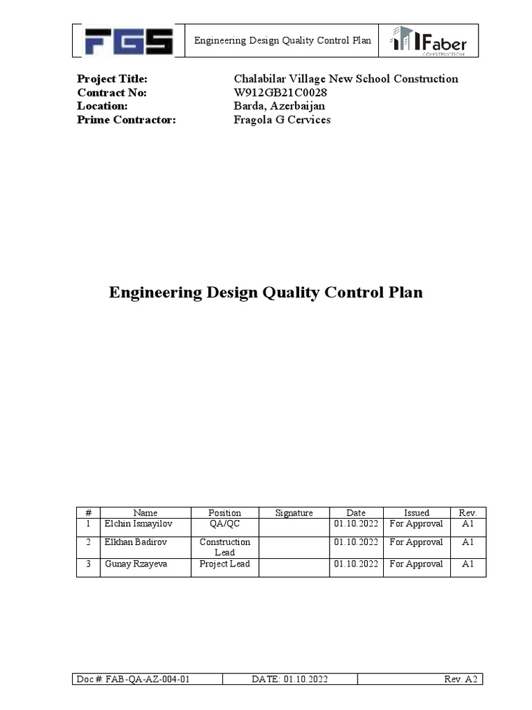 Design Quality Control | PDF | Specification (Technical Standard ...