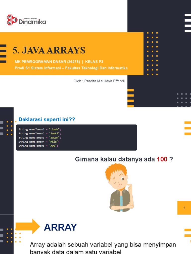 PD P3 (M.5) - Array 1D Dan 2D | PDF