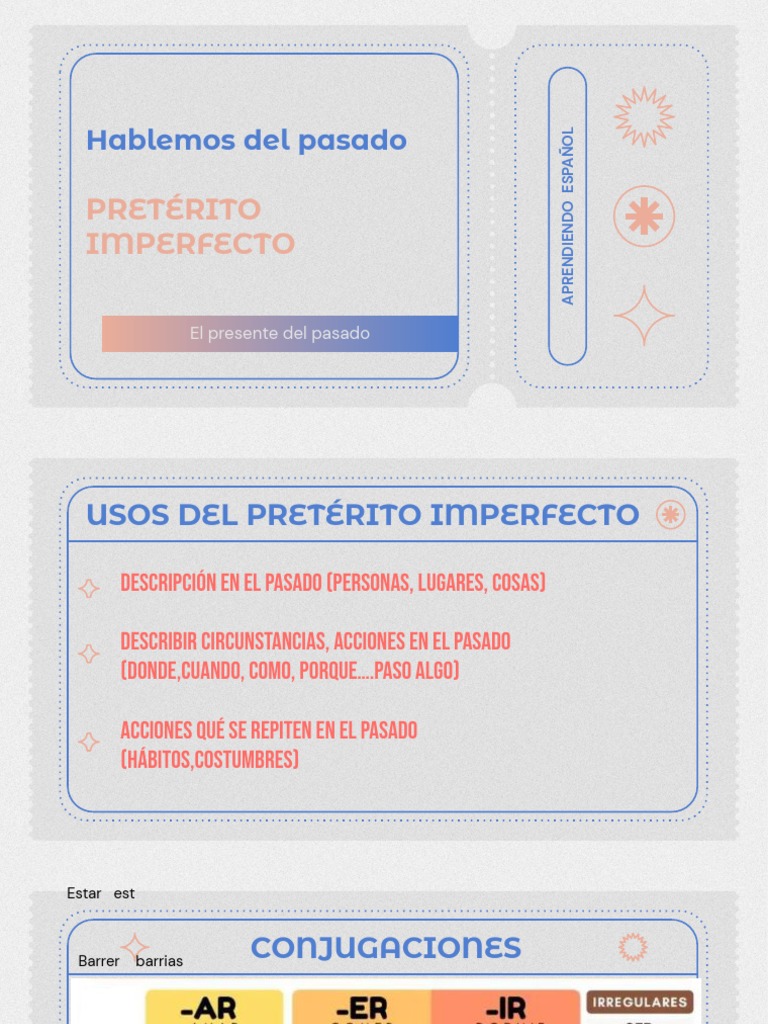 Usos del Pretérito Imperfecto en Español | PDF | Mecánica del lenguaje ...