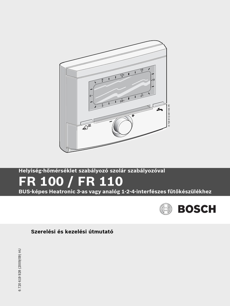 Bosch FR 100 FR 110 IA kezelesi utasitas | PDF