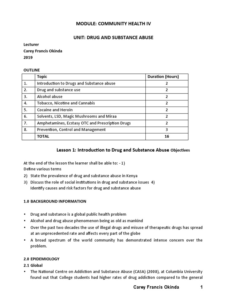 Drug Abuse | PDF | Substance Abuse | Cannabis (Drug)