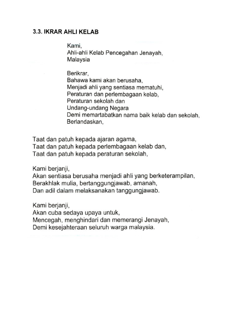 Ikrar Ahli KPJ | PDF