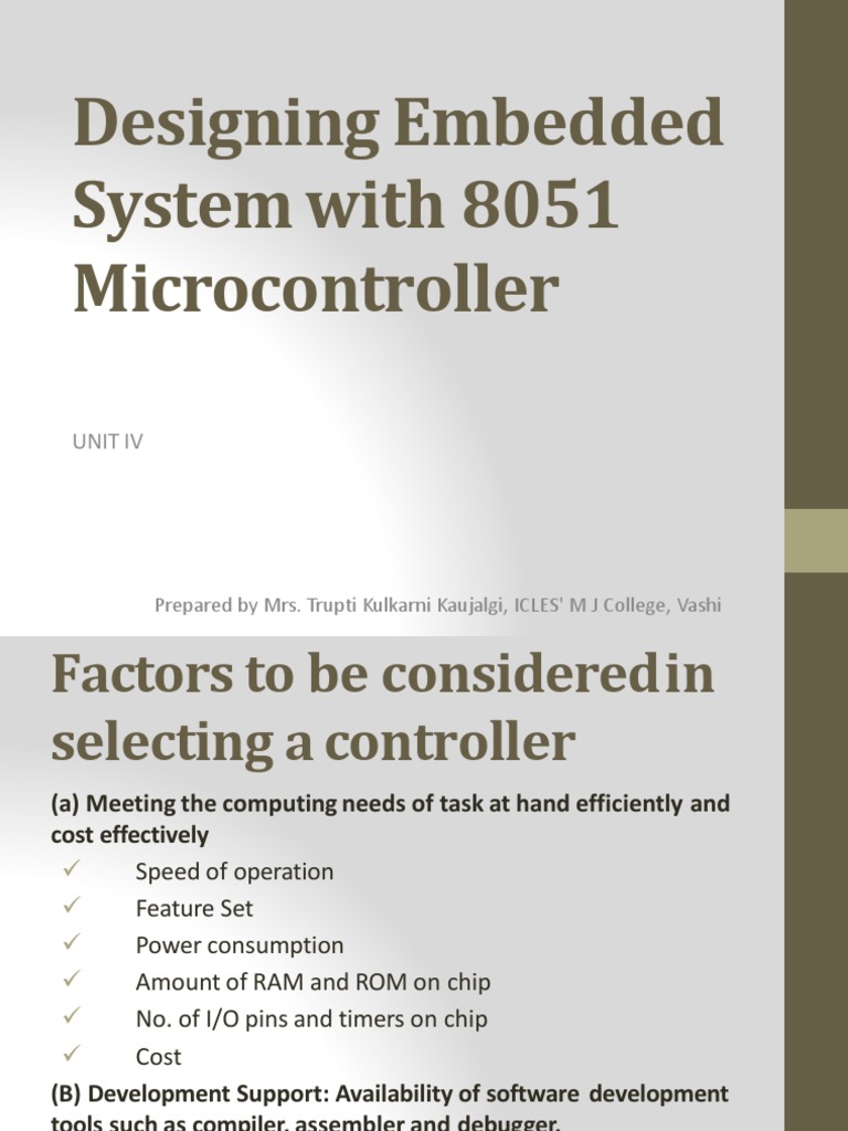 Syit ES Unit 4 | PDF | Microcontroller | Computer Engineering