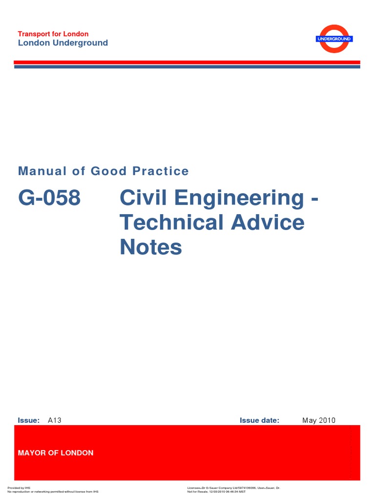 London Underground Civil Engineering Guide | PDF | Soil | Prediction