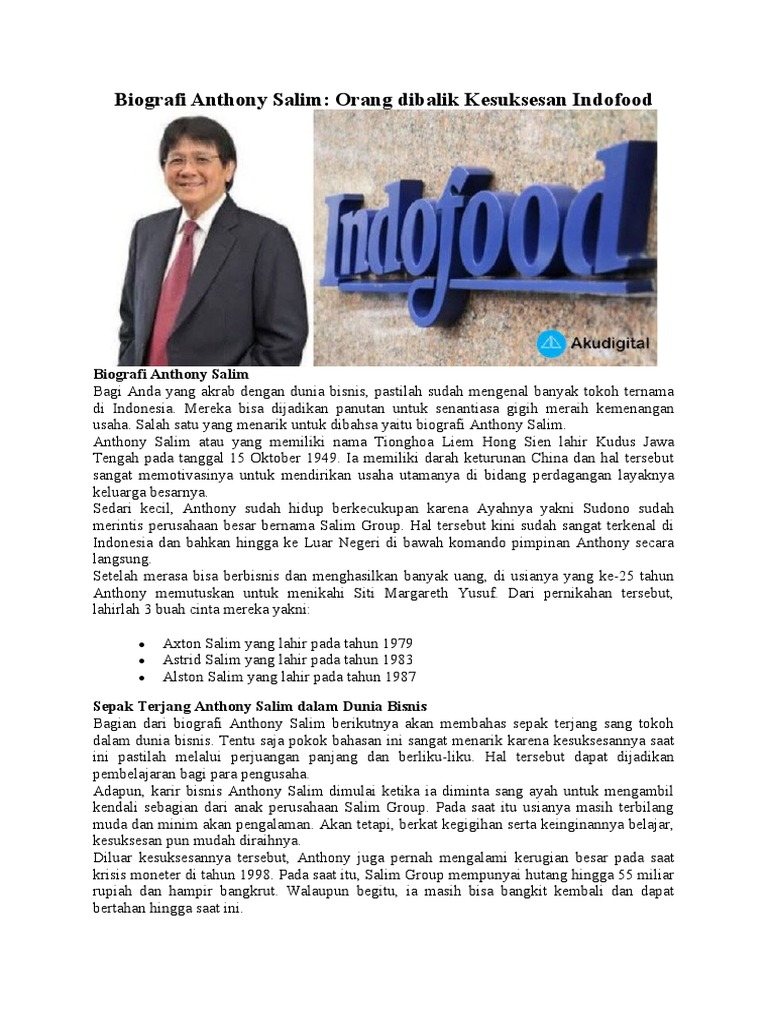 Biografi Anthony Salim | PDF