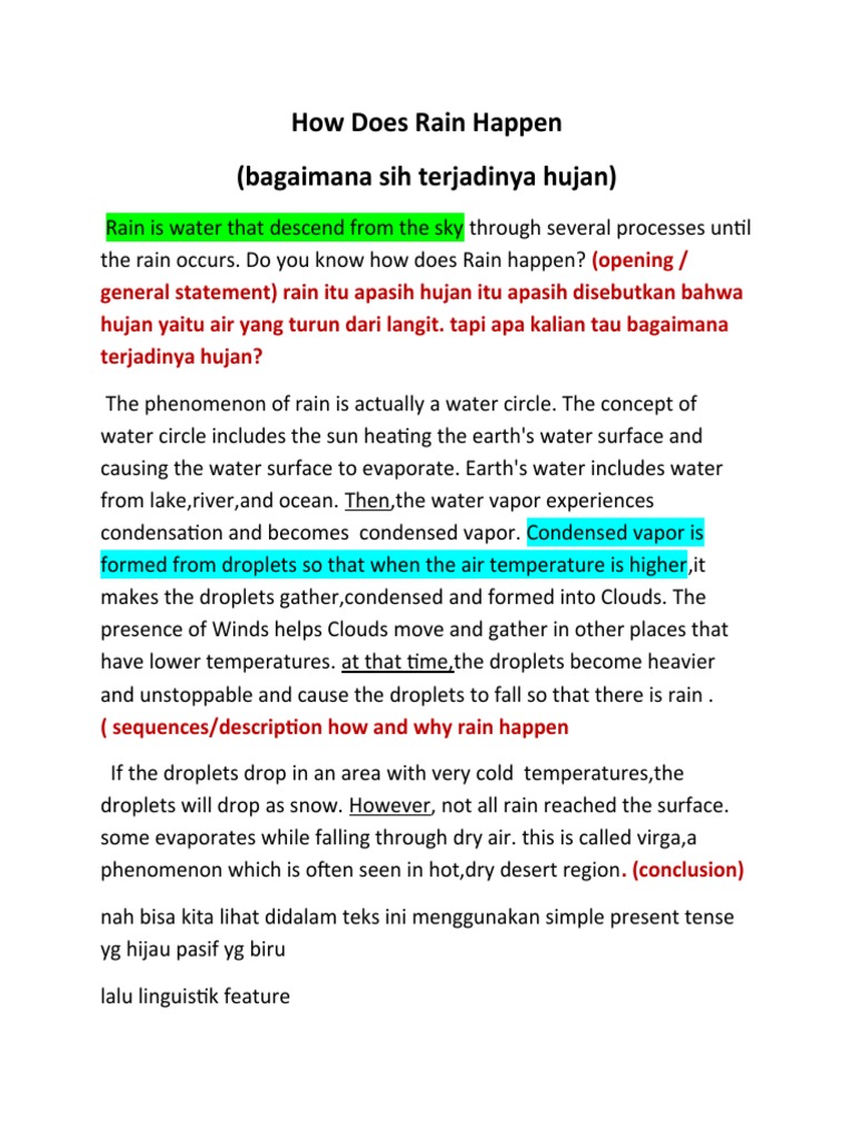 Understanding the Rain Process | PDF