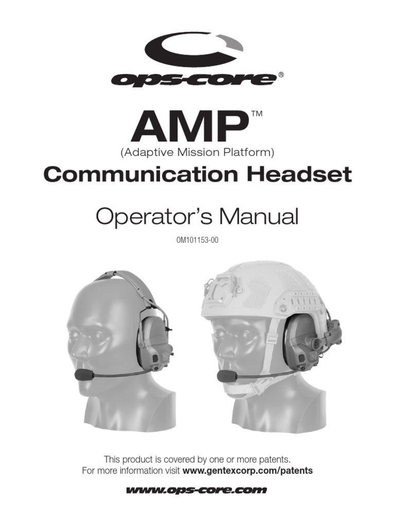 Ops-Core AMP Communication Headset Operators Manual | PDF | Headphones ...