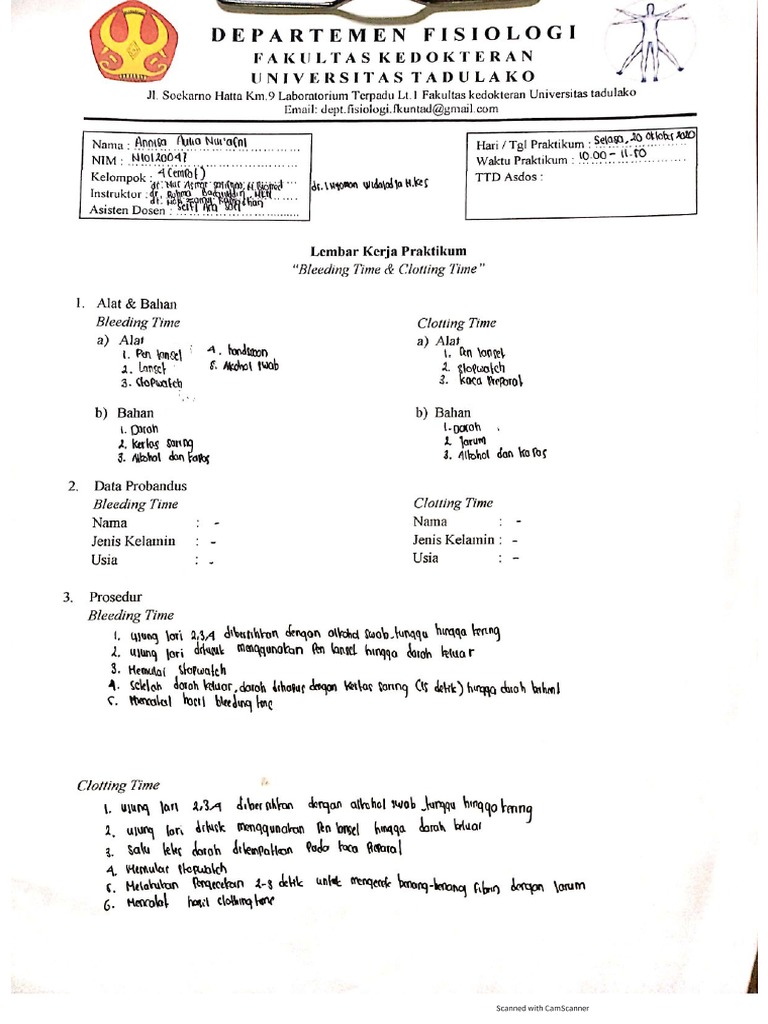 N10120047 - Annisa Aulia Nur'afni Laporan Praktikum BT CT Fisiologi | PDF