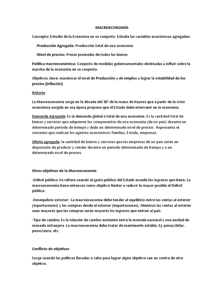 Resumen Macro | PDF | Tipo de cambio | Inflación