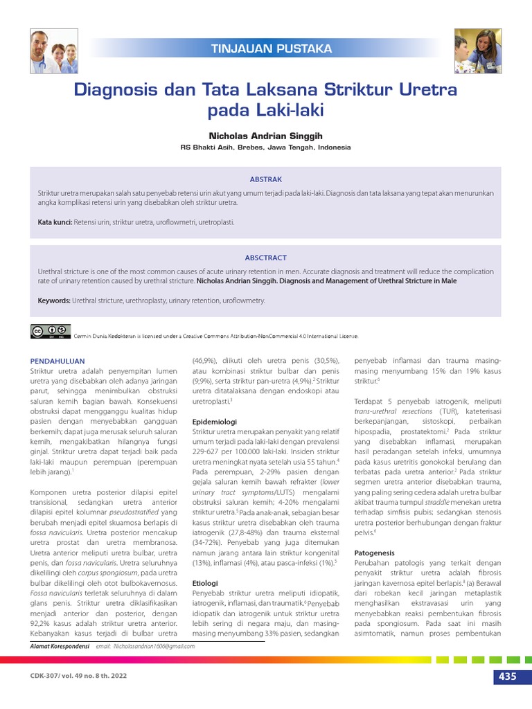 Diagnosis Dan Tata Laksana Striktur Uretra Pada Laki-Laki | PDF