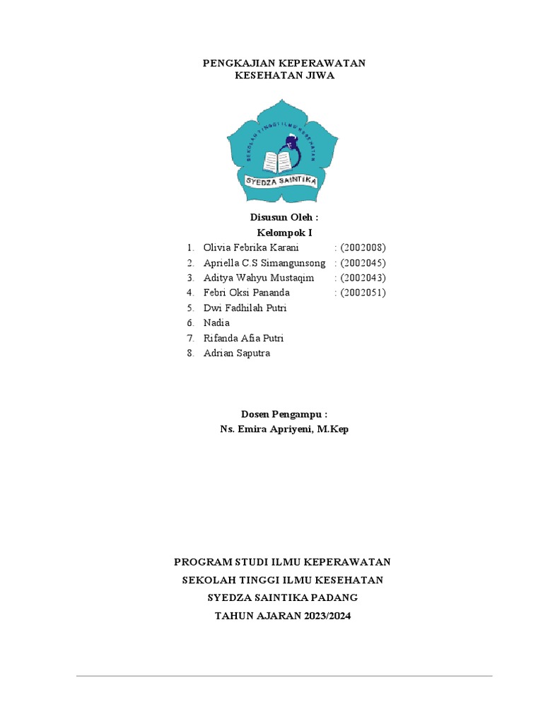 Format Pengkajian Kep Jiwa | PDF