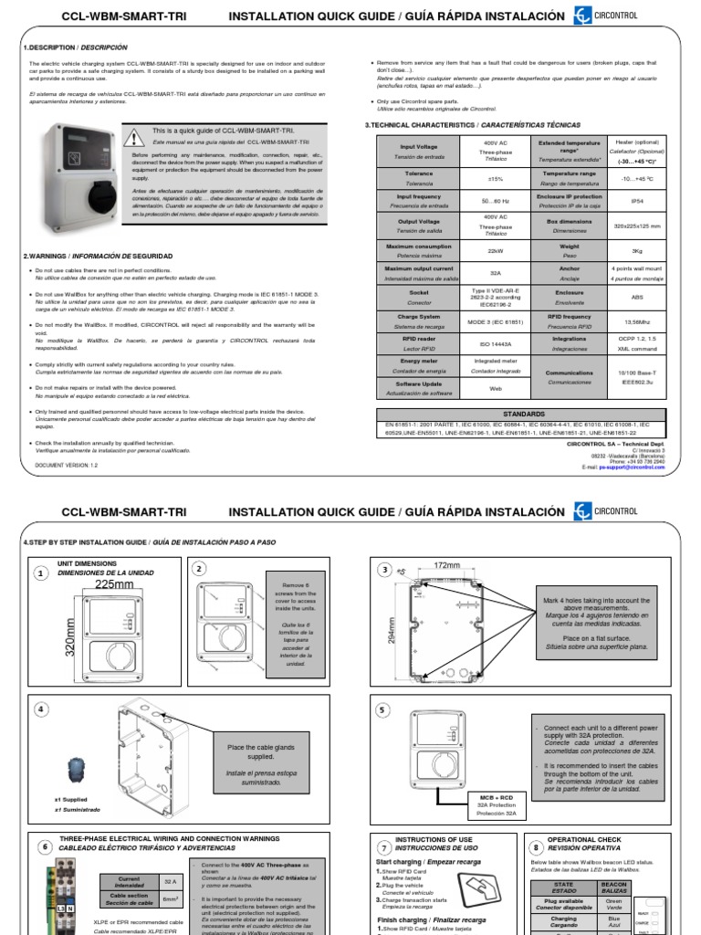 Installation Manual Circontrol SMART TRI | PDF | Metrología | Energia ...