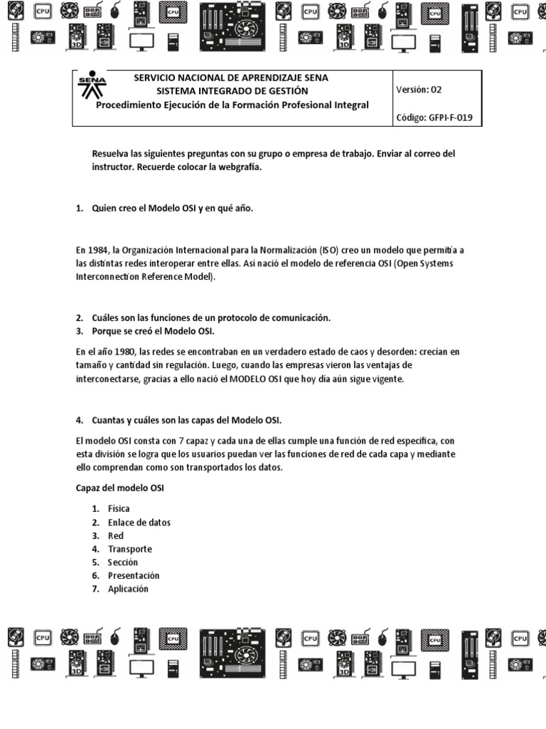 Modelo OSI y TCP/IP: Fundamentos y Capas | PDF | Modelo osi | Conjunto ...