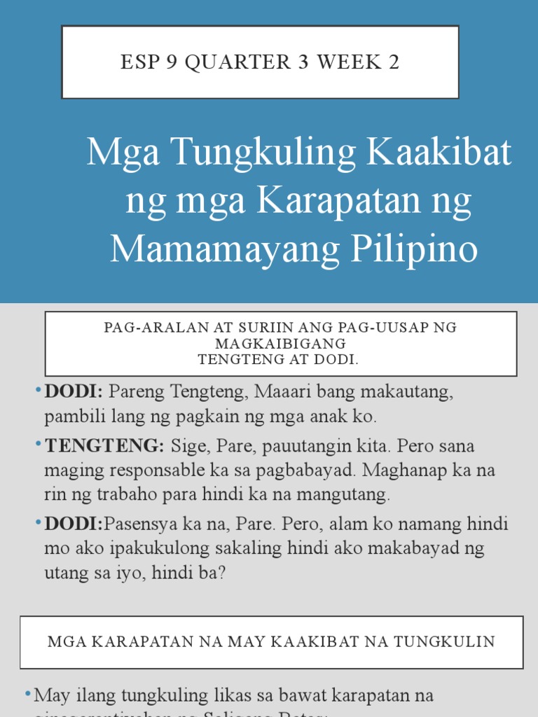 Esp9 Quarter 3 Week 2 | PDF