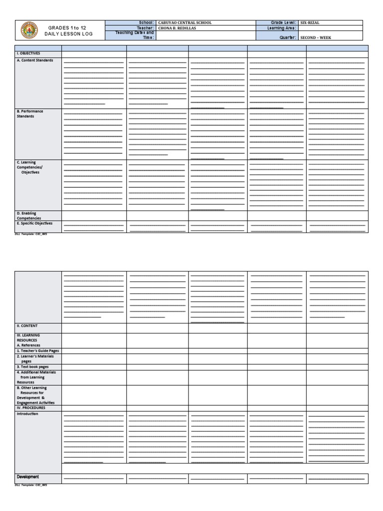 DLL Blank | PDF | Learning | Behavior Modification