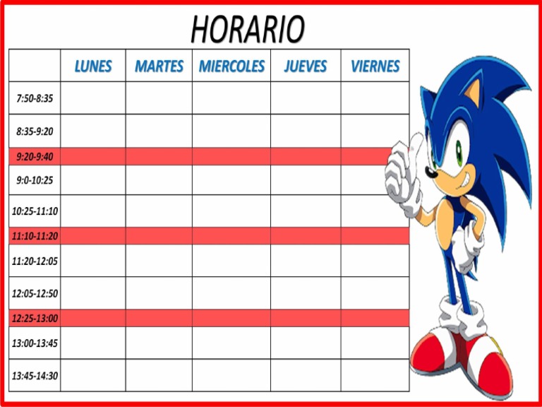 Horario Sonic | PDF
