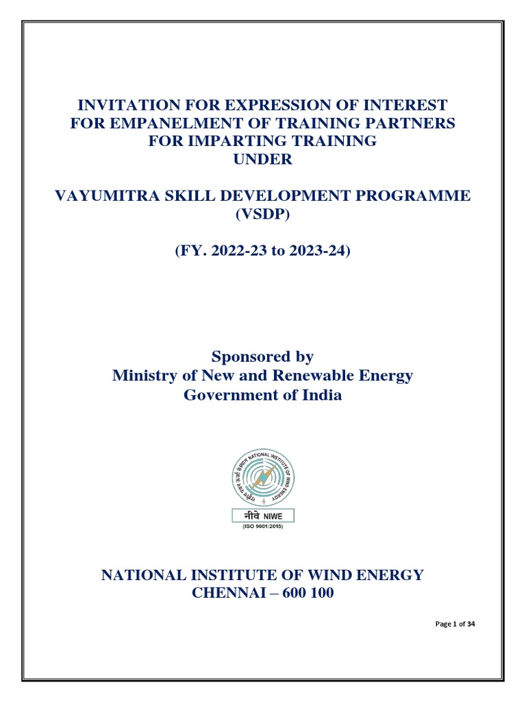 EOI For TP VSDP PDF | PDF | Instrumentation
