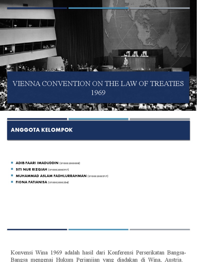 VIENNA CONVENTION ON The Law of Treaties 1969 | PDF | Politik