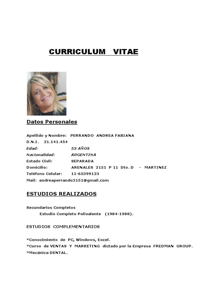 CV Andrea | PDF