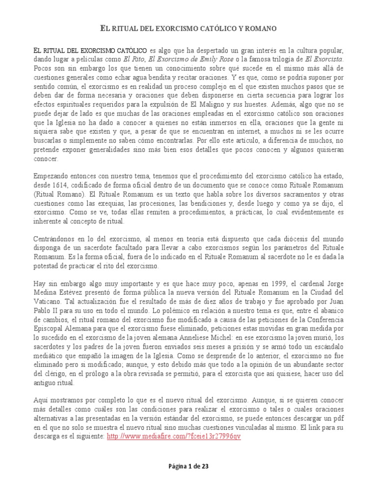 El ritual del exorcismo católico: Un análisis detallado de los pasos y ...