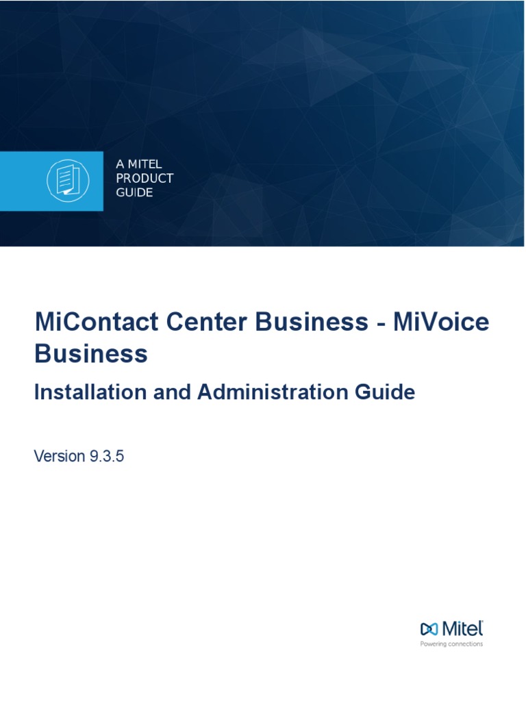 MiContactCenter InstallationandAdministrationGuide | PDF | Call Centre | Interactive Voice Response