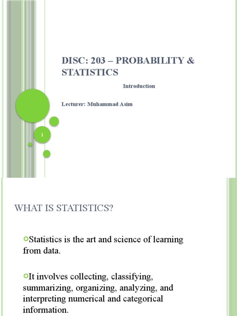 1 Introduction | PDF | Statistics | Sampling (Statistics)