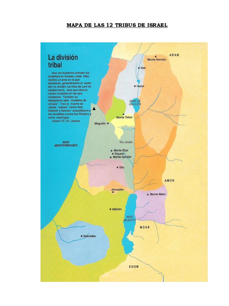 5 Mapa de Las 12 Tribus de Israel | PDF