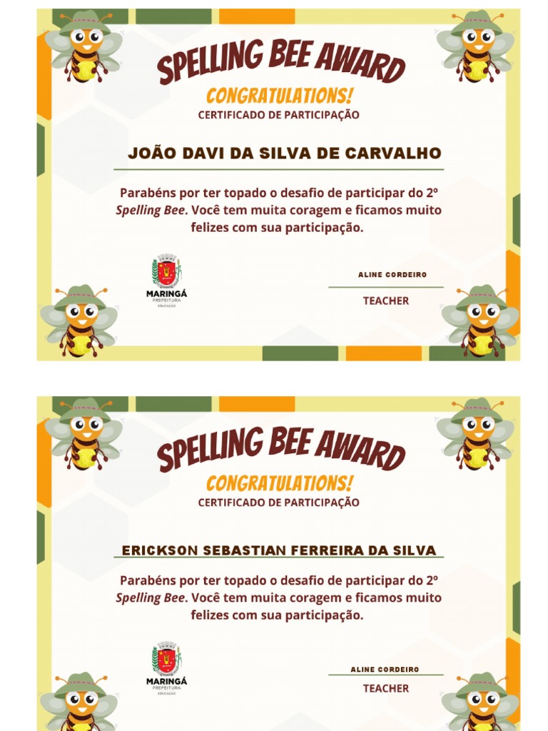 Spelling Bee | PDF