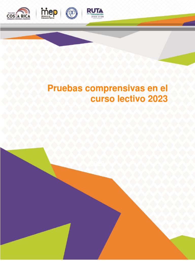 Prueba Comprensiva 2023: Guía y Proceso | PDF | Evaluación | Planificación