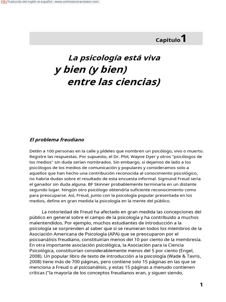 Stanovich (Capítulo 1) .En - Es PDF | PDF | Sicología | Teoría