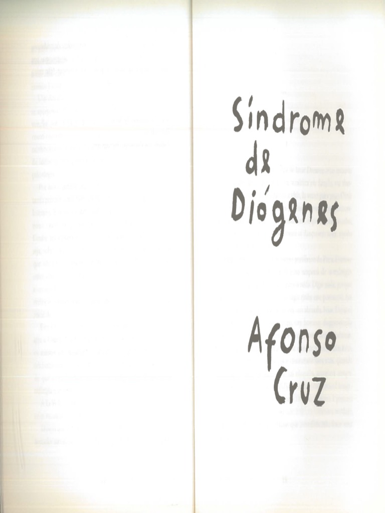 Síndrome de Diógenes - Afonso Cruz | PDF