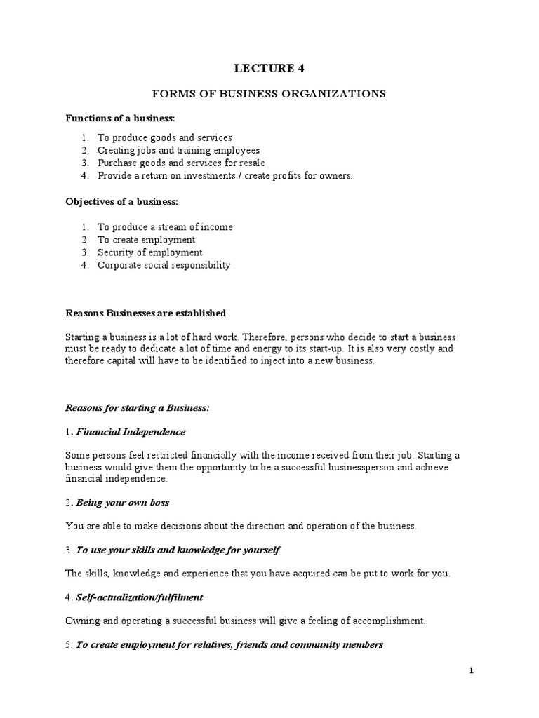 POB Notes - Business Organizations | PDF | Franchising | Partnership