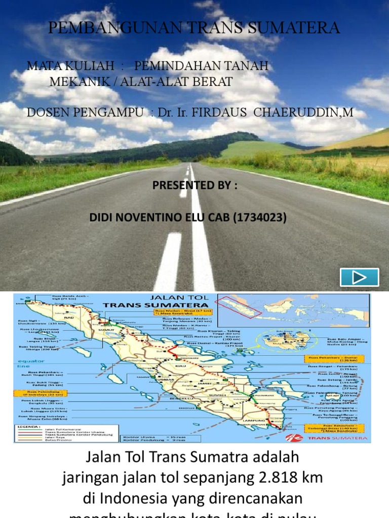 Perencanaan Jalan Tol Trans Sumatera | PDF