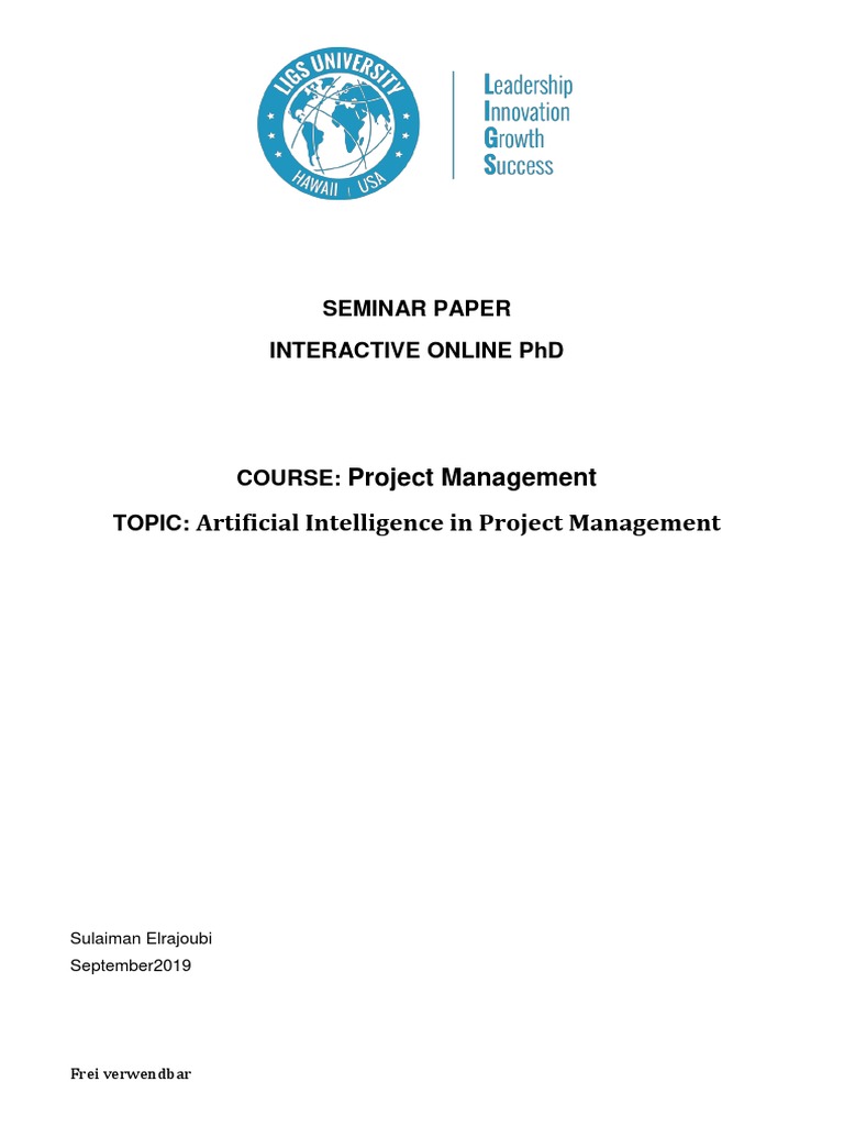 AI in Project Management Overview | PDF | Artificial Intelligence ...