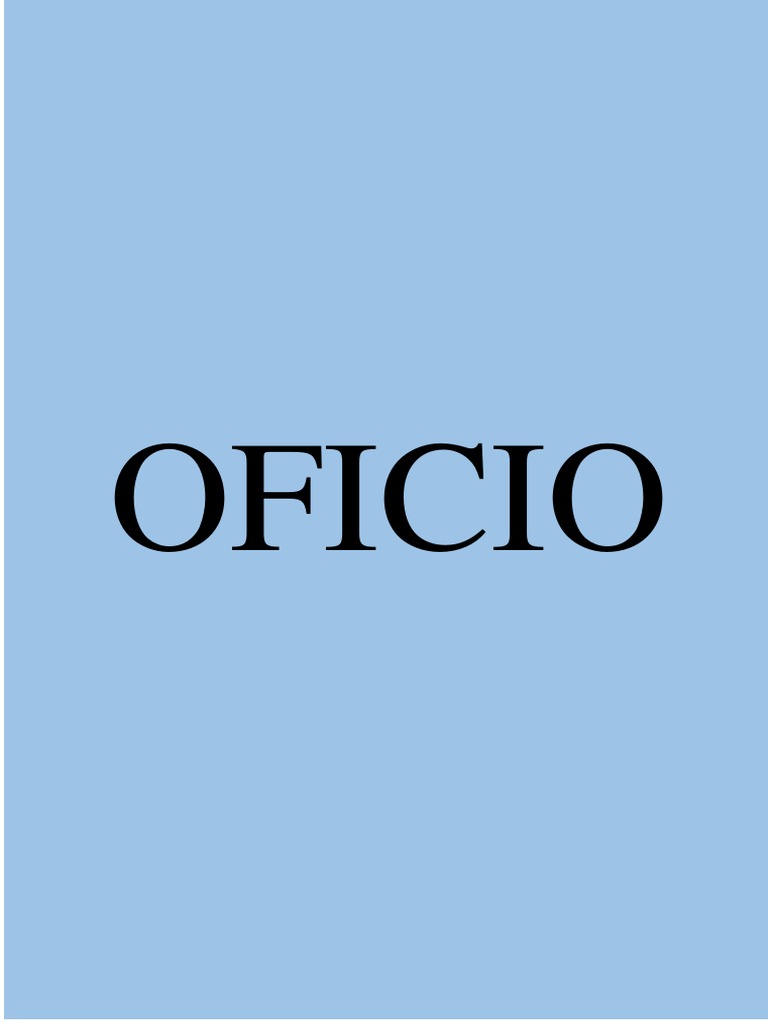 Oficio PDF | PDF