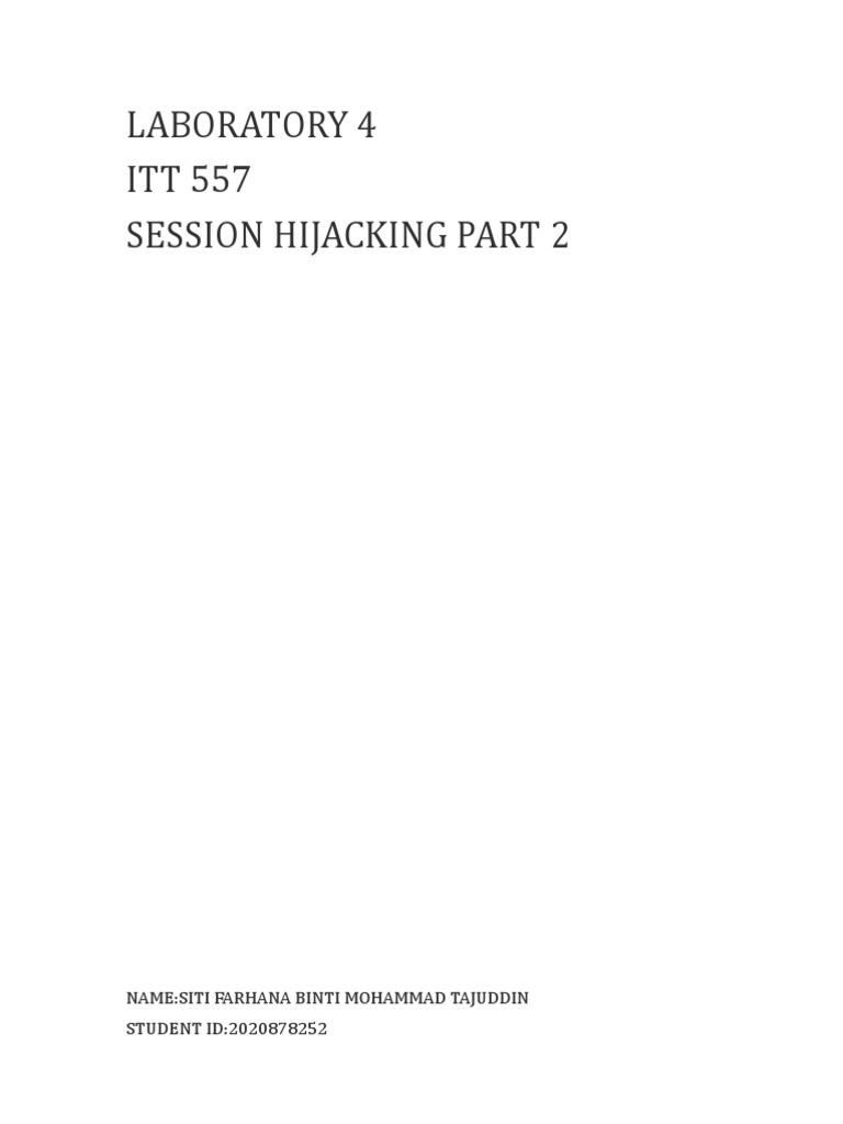 Laboratory4-ITT557-2020878252-SITI FARHANA | PDF | Networking | Internet & Web