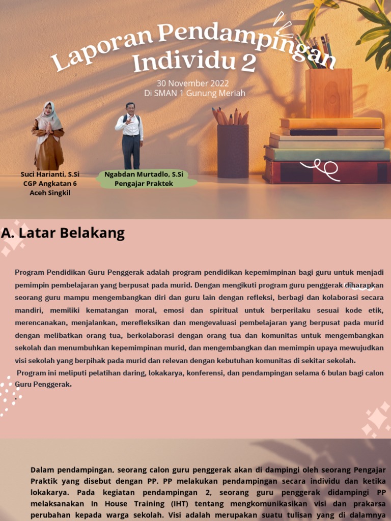 Laporan Pendampingan Individu 2 | PDF