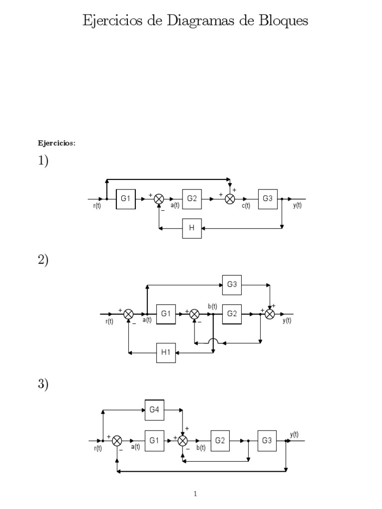 Ejercicios de Práctica Diagrama de Bloques | PDF