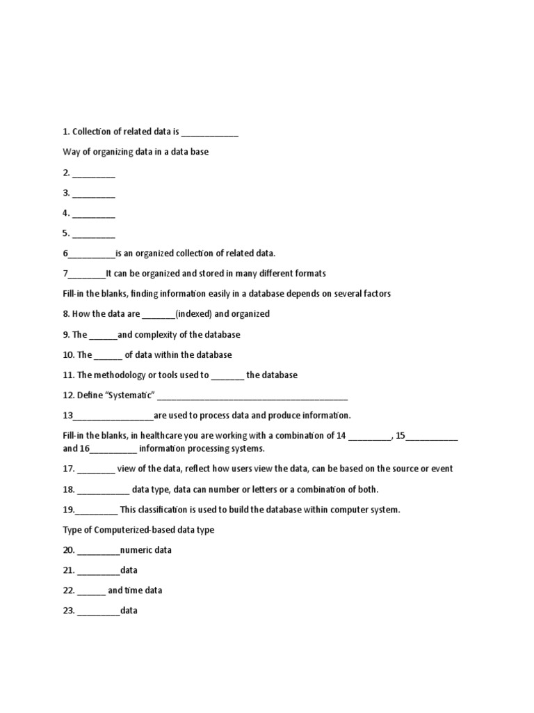 Organizing Data in a Database | PDF | Databases | Data