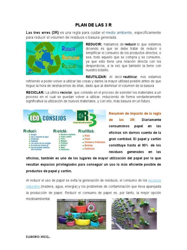 Plan de Las 3 R | PDF