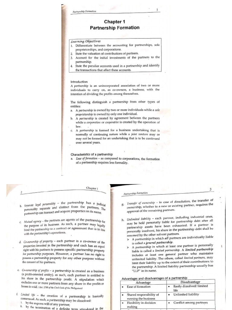 PARTNERSHIP FORMATION - 1-Compressed | PDF