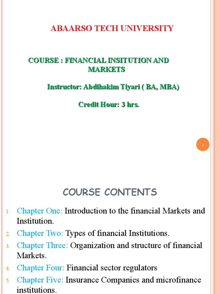 Fmi Unit 1 | PDF | Financial Markets | Banks