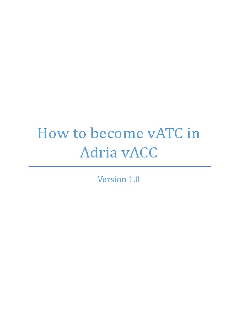 How To Become vATC in Adria vACC | PDF | Air Traffic Control | Behavior Modification