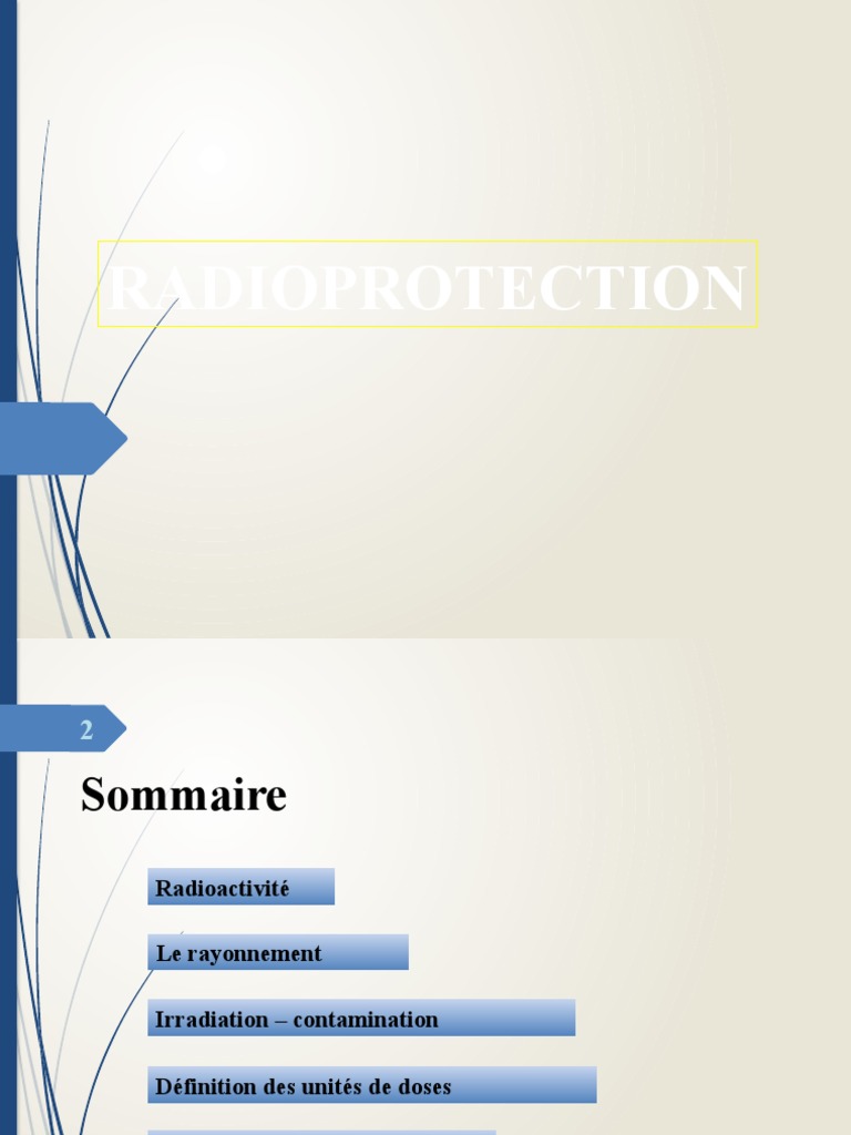 RADIOPROTECTION | PDF | Noyau atomique | Rayonnement ionisant